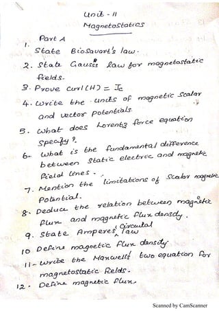 Efw 2 mark questions five units | PDF