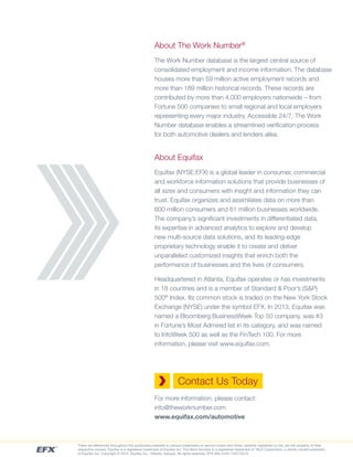 Trust But Verify - Equifax Automotive | PDF