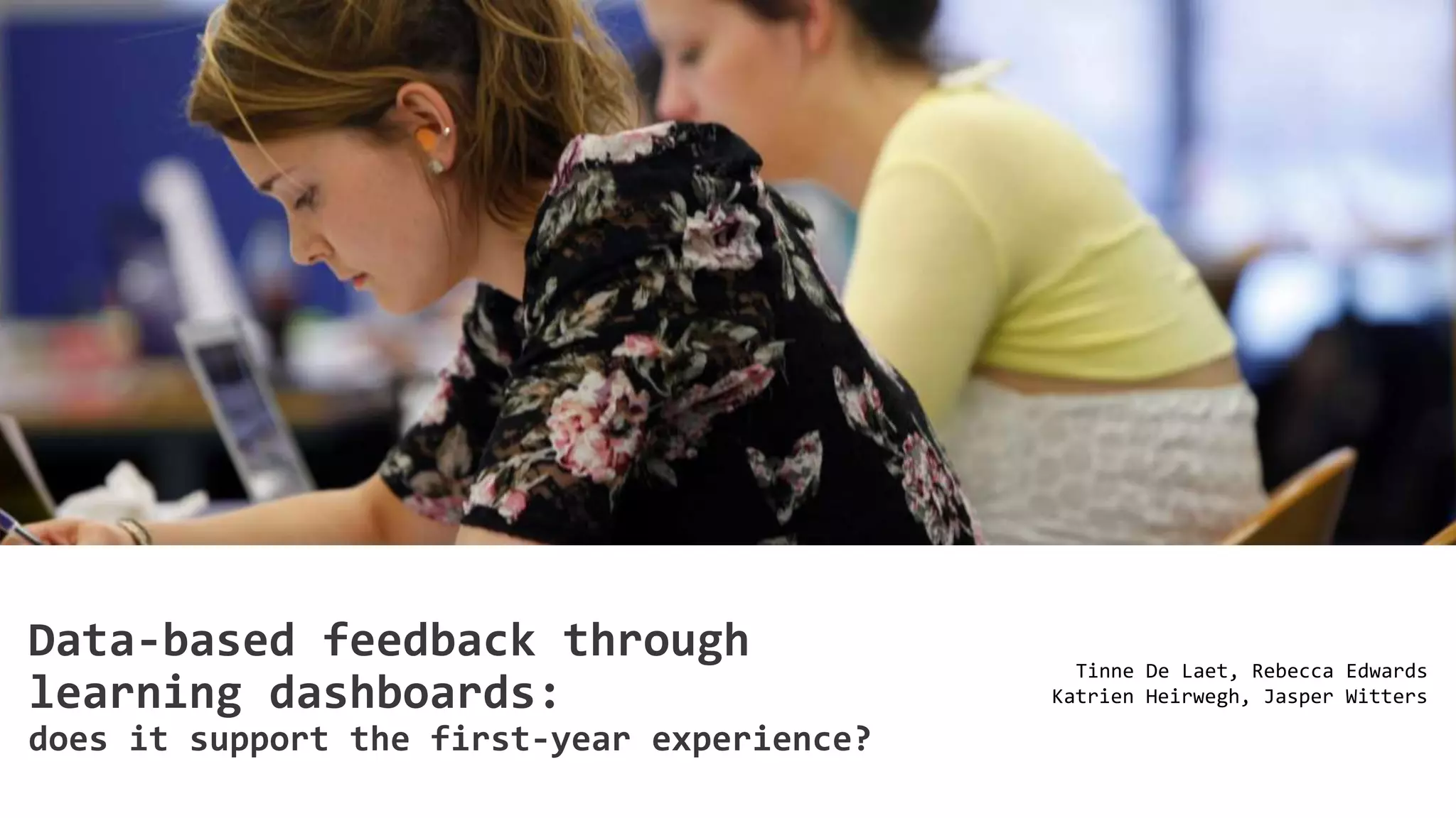 Data-based feedback through learning dashboards: does it support the ...