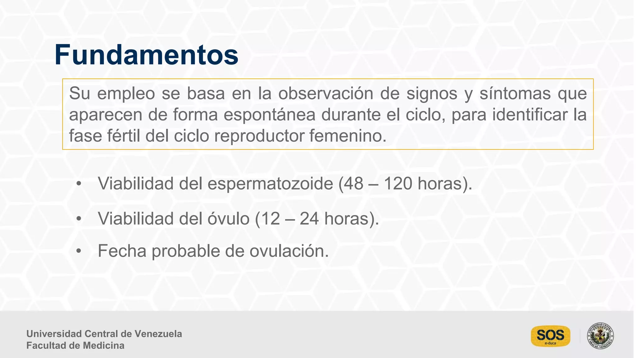 Métodos Anticonceptivos: aspectos generales, métodos naturales y de ...