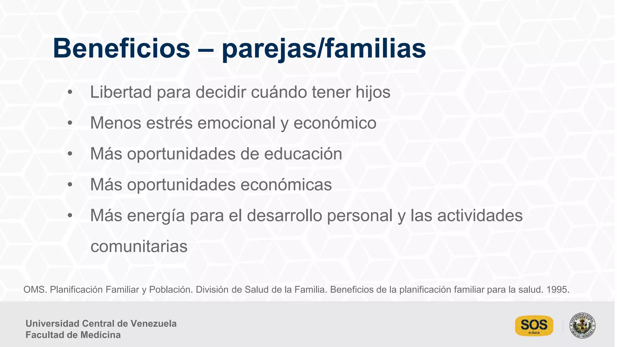 Métodos Anticonceptivos: aspectos generales, métodos naturales y de ...