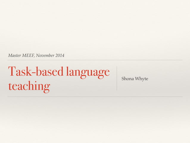 Task-based language teaching | PDF | Education