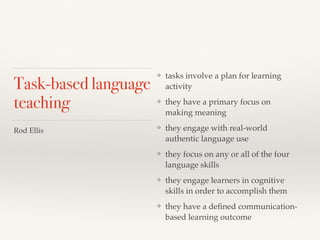 Task-based language teaching | PDF