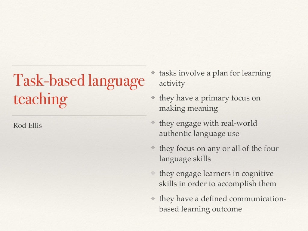 Task-based language teaching
