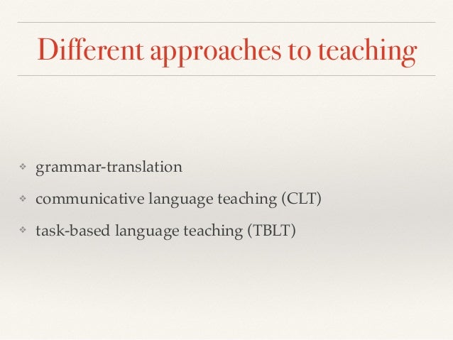 Task-based language teaching