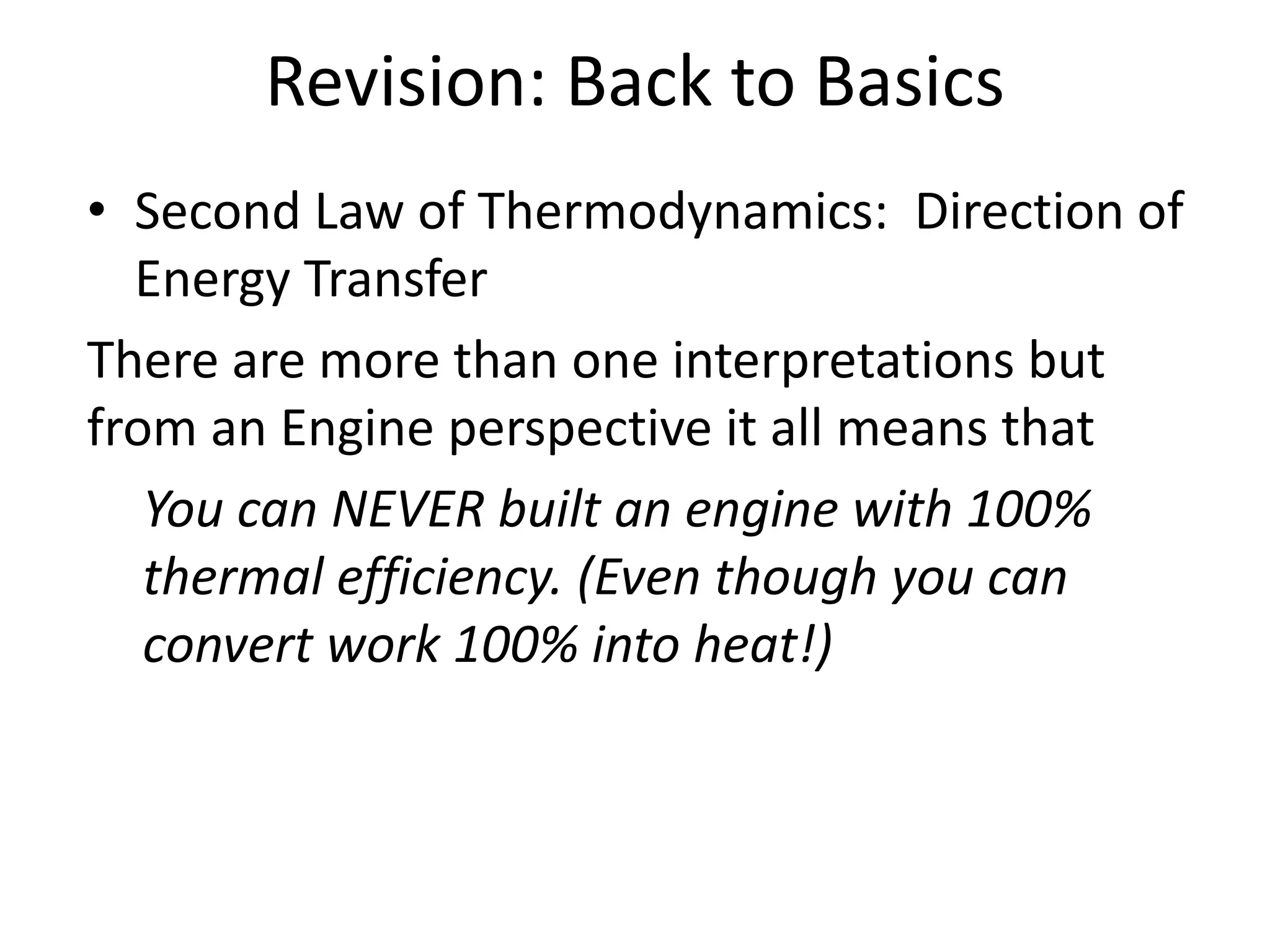 Eg 261 - 2-4 laws of thermodynamics and thermodynamic efficiency | PPTX