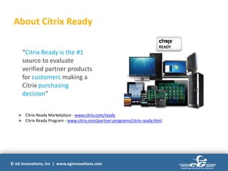 Monitor Citrix in 3D to Deliver a Great User Experience | PPT