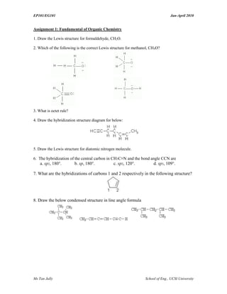 Organic Chemistry Assignment 1 | DOC