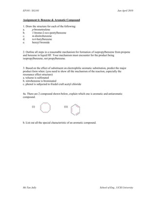 Organic Chemistry Assignment 6 | PDF