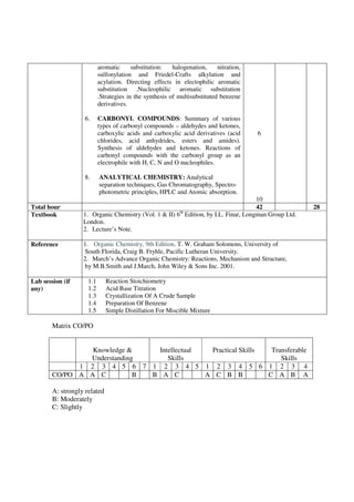 Chemistry Course Outline | PDF
