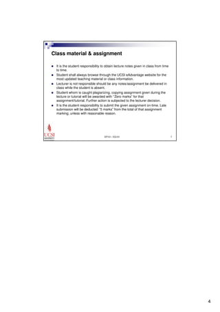 EP101 EG101 Chemistry in UCSI University | PDF