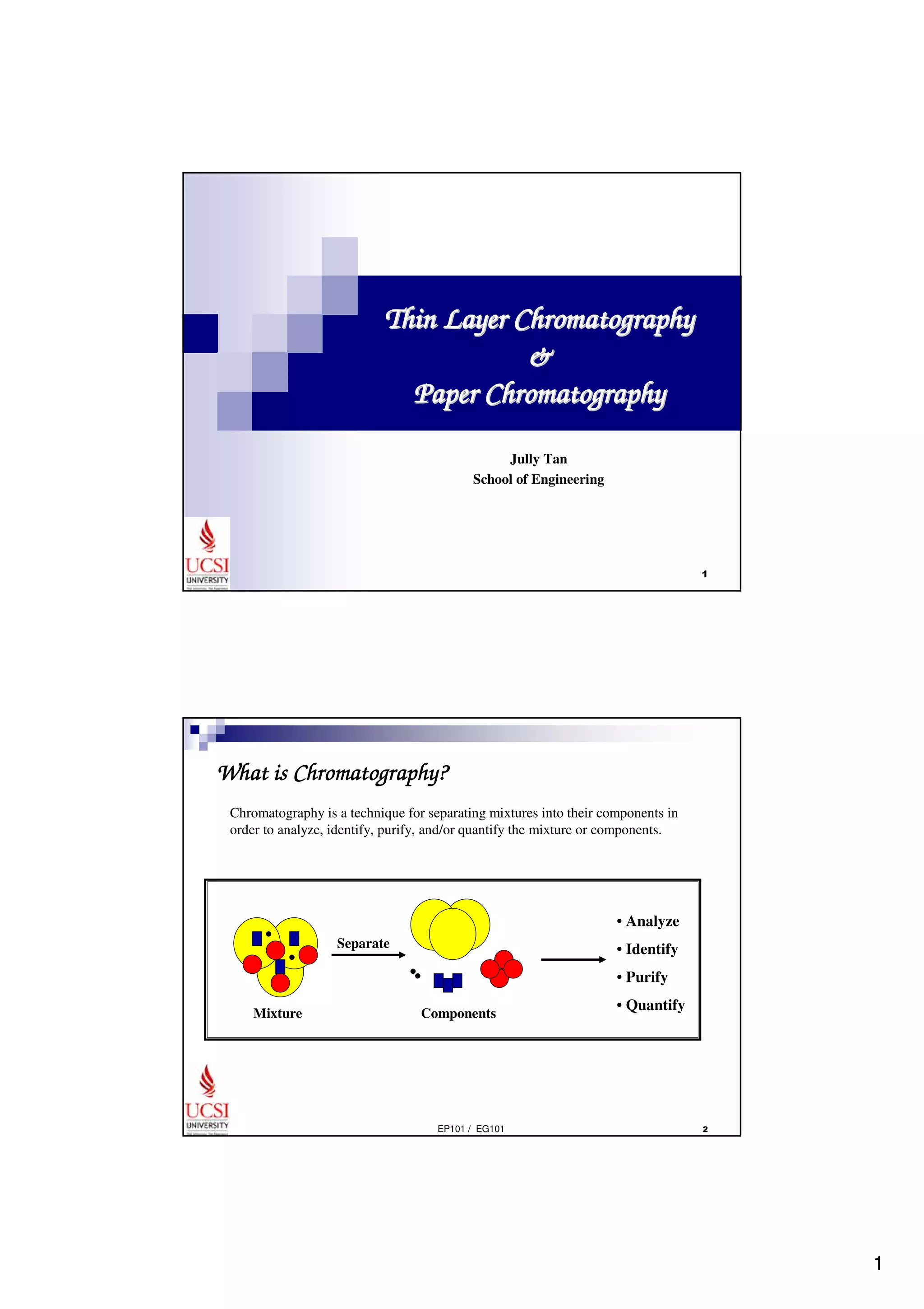 Thin Layer Chromatography & Paper Chromatography | PDF