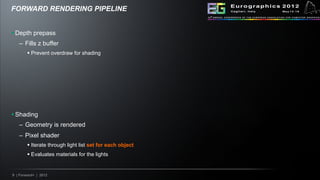 Forward+ (EUROGRAPHICS 2012) | PDF | 3-D Graphics | Computer Software and Applications