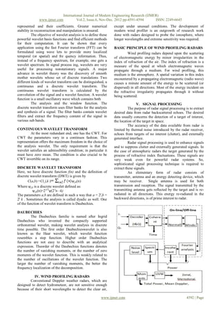 Removal of Clutter by Using Wavelet Transform For Wind Profiler | PDF