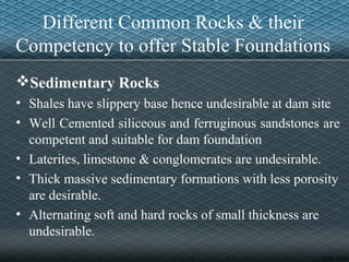 Geology of Dams & Reservoirs | PPT | Geology | Science