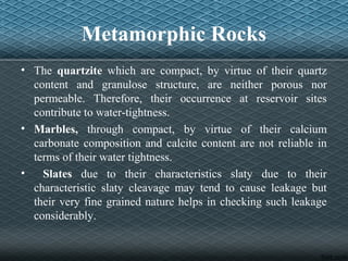 Geology of Dams & Reservoirs | PPT
