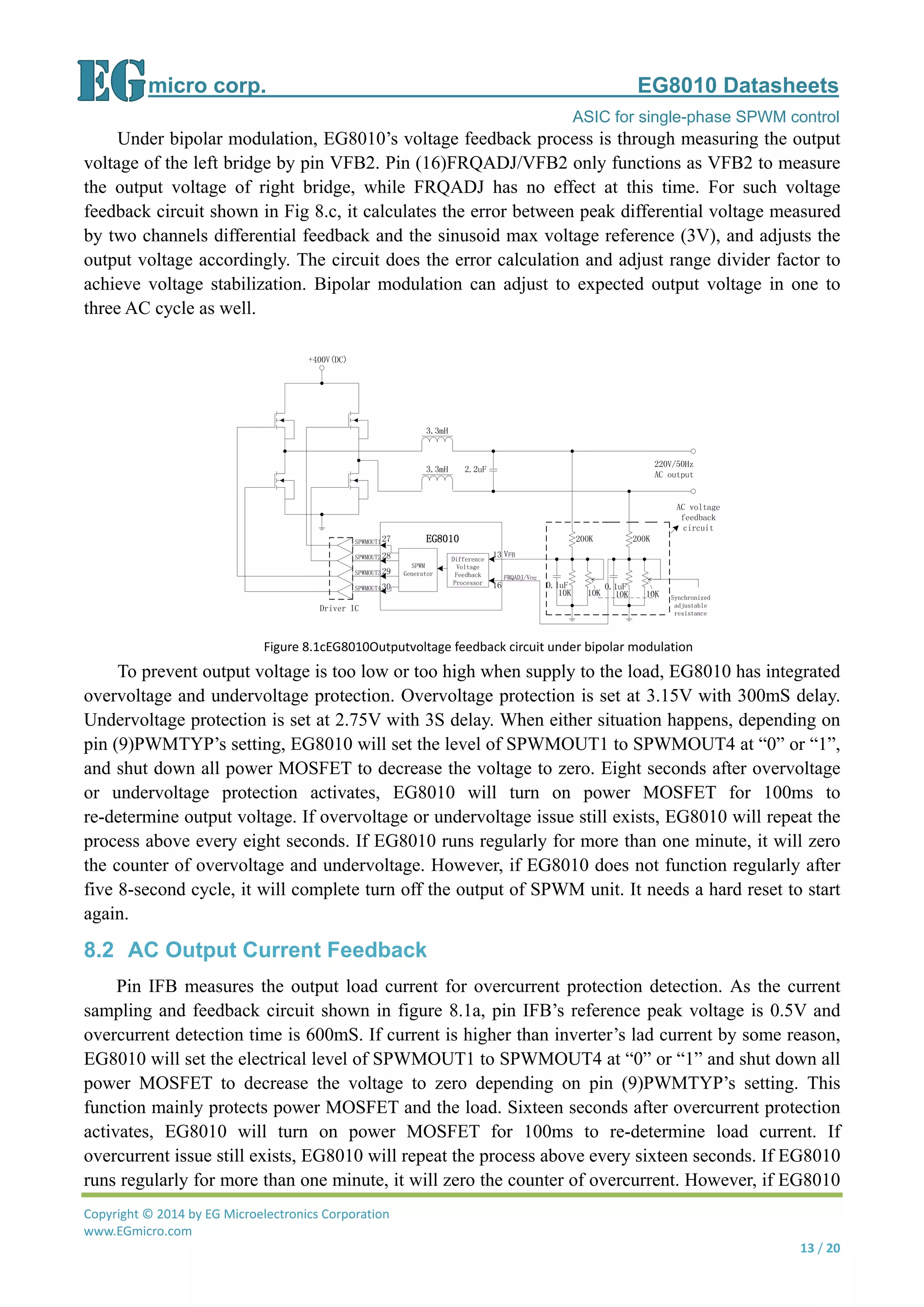 EGmicro EG8010 Datasheet | PDF
