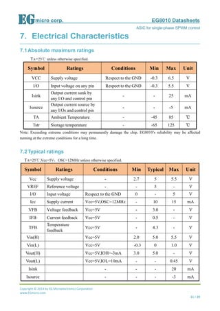 EGmicro EG8010 Datasheet | PDF