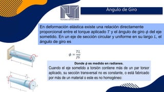Torsiòn -Resistencia de Materiales | PPTX