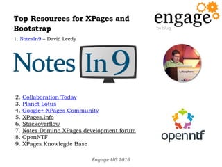 Engage - Expanding XPages with Bootstrap Plugins for ultimate usability | PPT