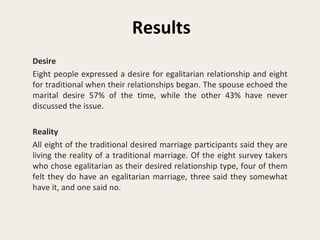 Egalitarian relationships | PPS