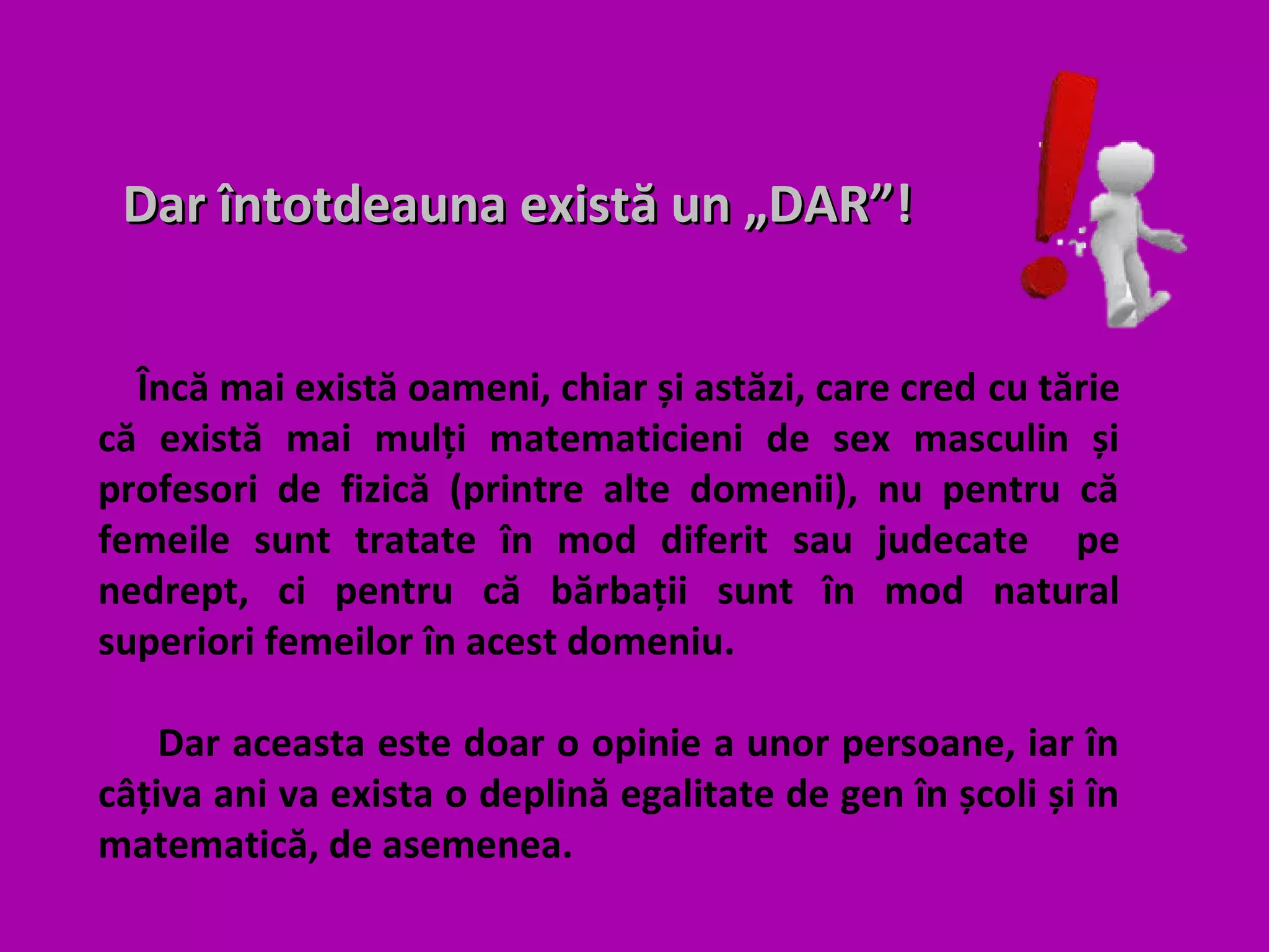 Egalitatea de gen in matematica | PPT