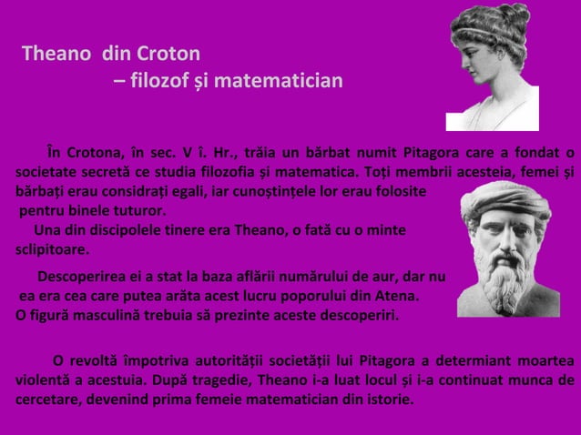 Egalitatea de gen in matematica | PPT