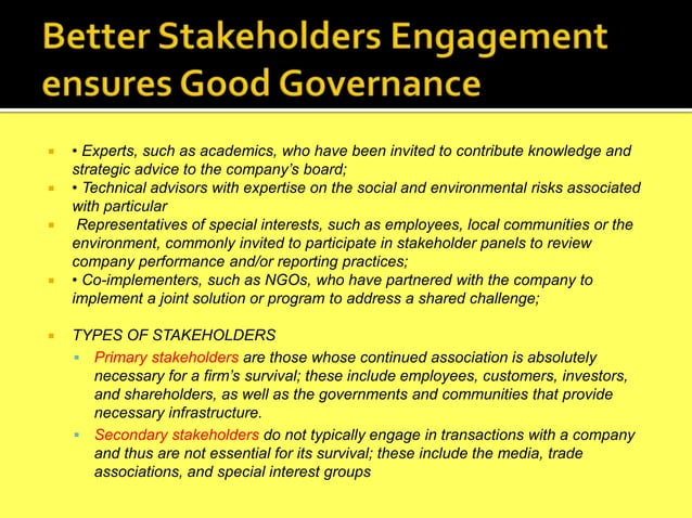 CH -11 CORPORATE GOVERNANCE AND OTHER STAKEHOLDERS | PPTX