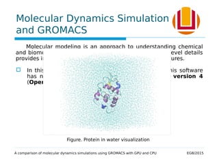 A comparison of molecular dynamics simulations using GROMACS with GPU ...
