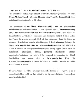 Egbe comprehensive college egbe - draft rehabilitation plan 2017 ver2 | PDF