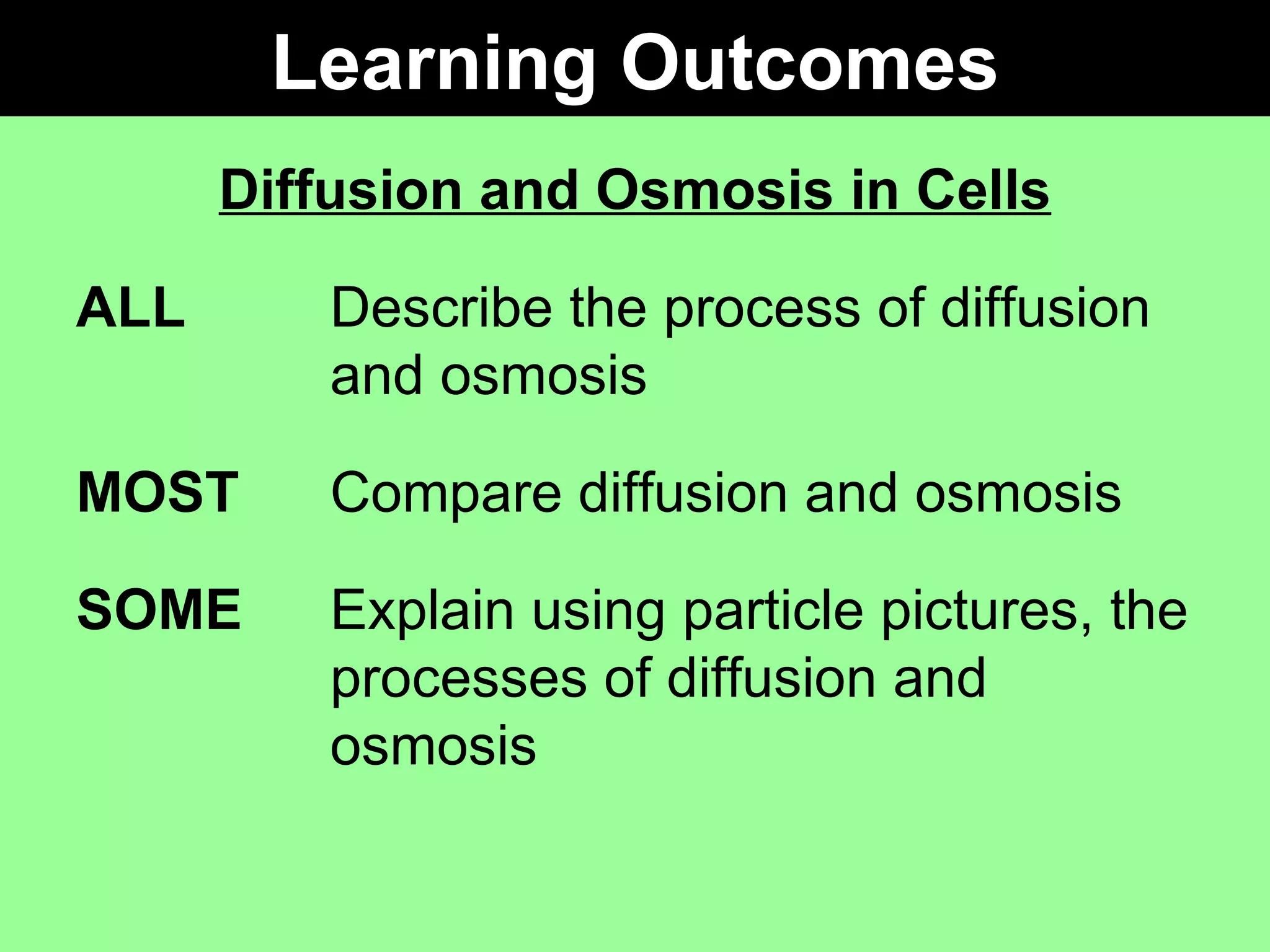 Diffusion and Osmosis | PPT
