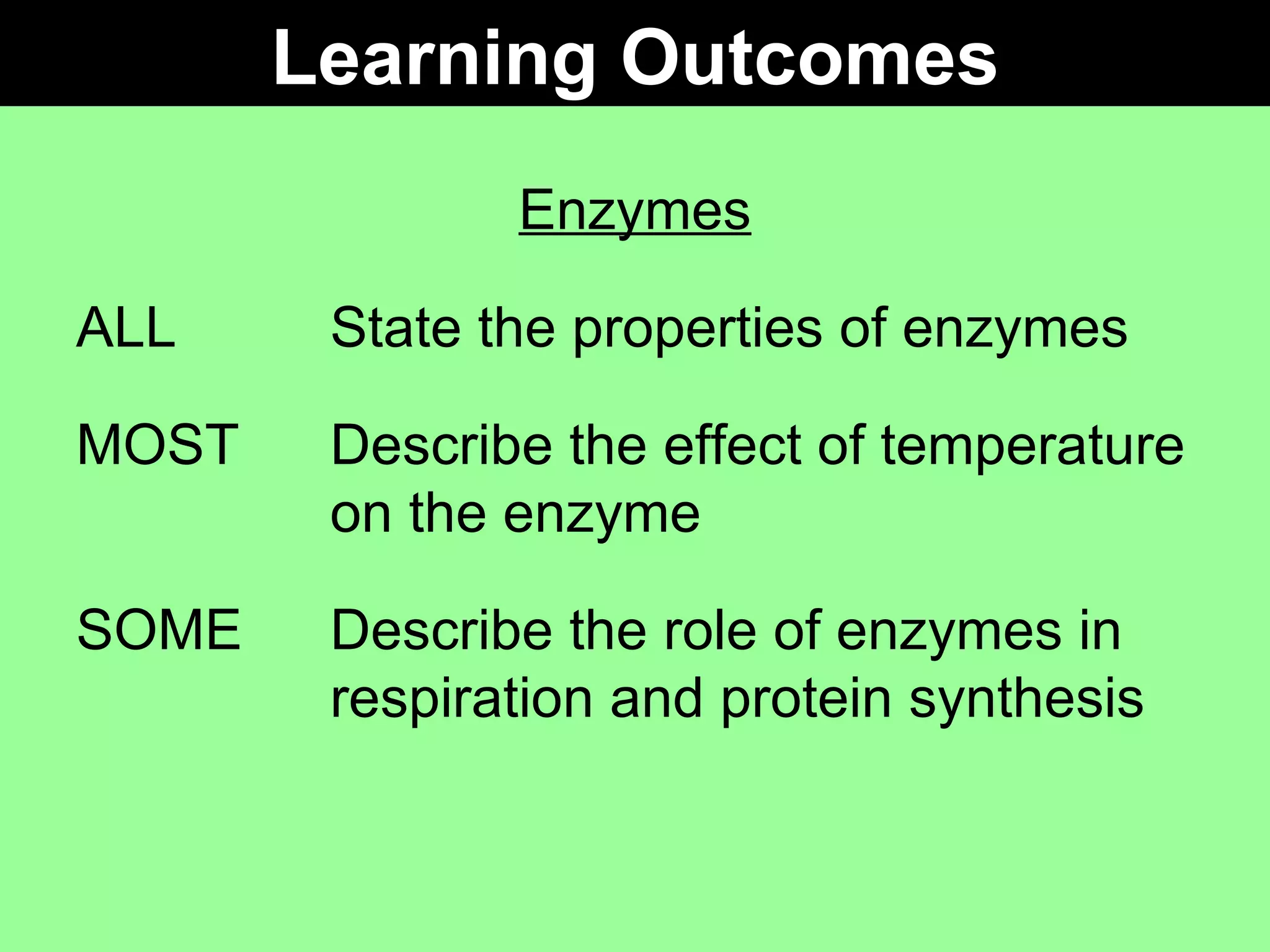 GCSE Biology Enzymes | PPT