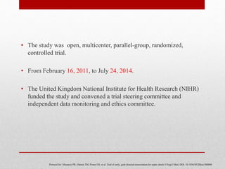 Early goal-directed therapy in severe sepsis and septic shock: ProCESS ...
