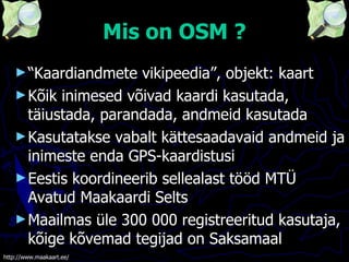 OpenStreetMap (Marek Karm) | PPT