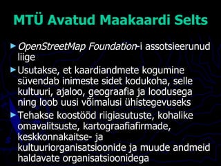OpenStreetMap (Marek Karm) | PPT