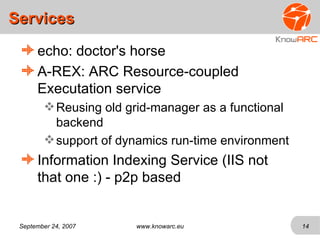 New web service oriented ARC | PPT
