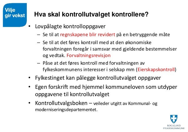 Egenkontroll og tilsyn