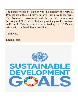 Egeonu Jesse Final Project MOOC Finance for Development | PDF