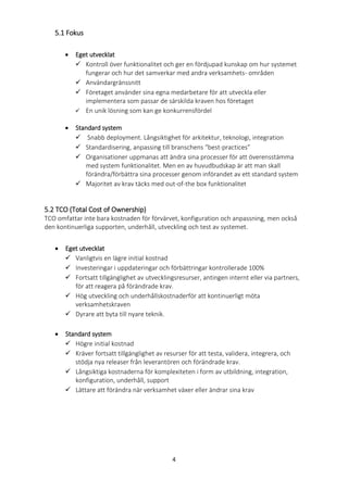 Affärssystem: Eget vs. standard | PDF
