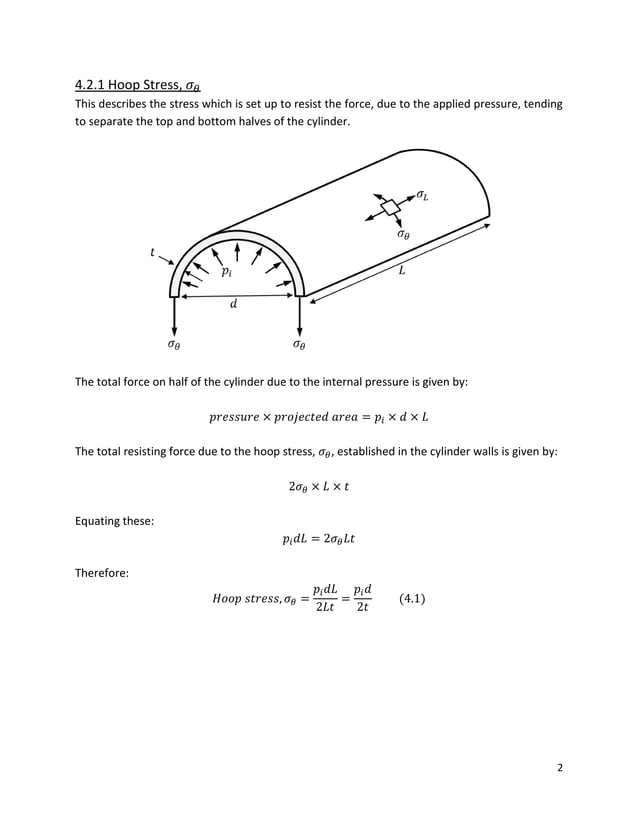 Egf316 thin and thick cylinders notes | PDF