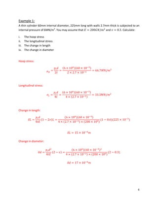 Egf316 thin and thick cylinders notes | PDF