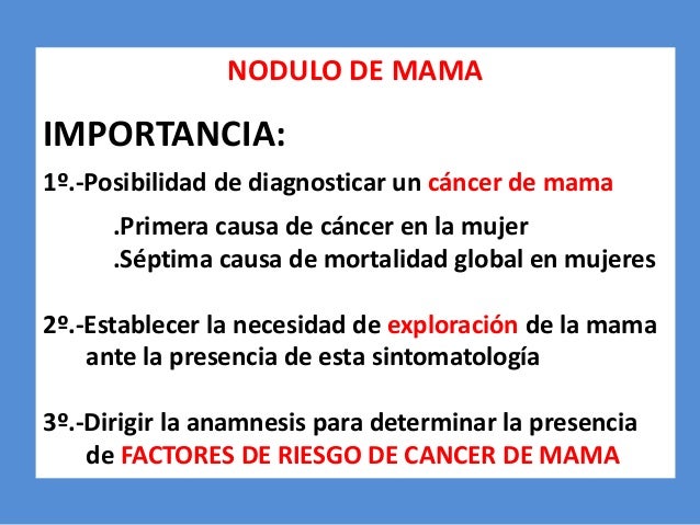 Actitud ante un nodulo mamario