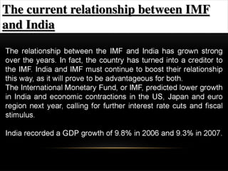 Changing role of IMF in global Scenario | PPT
