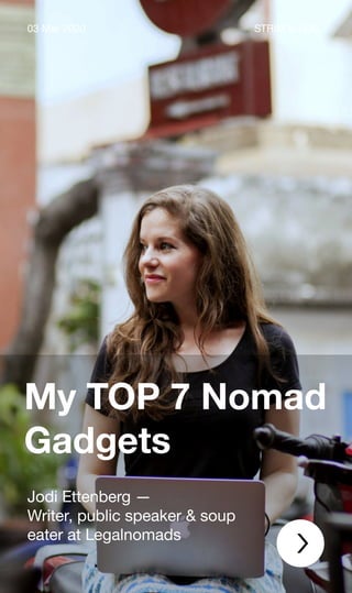 My Top 7 Nomad Gadgets. Jodi Ettenberg Shopping log | PDF
