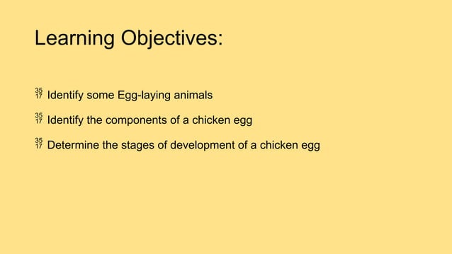 Topic1: The Chicken Egg Biology and Development | PPT