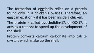 Topic1: The Chicken Egg Biology and Development | PPTX