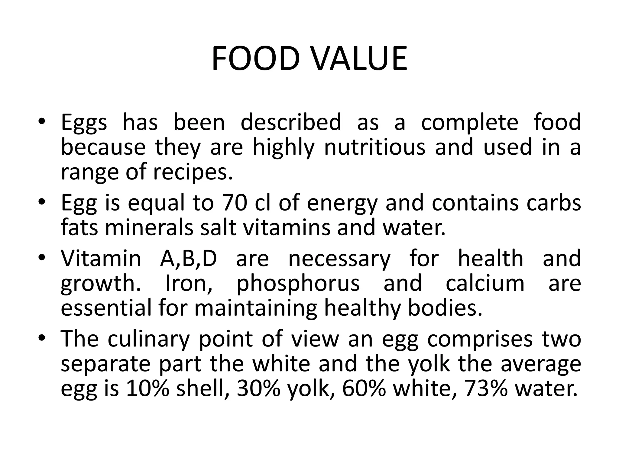 introduction of egg cookery and uses of egg in cookery | PPTX
