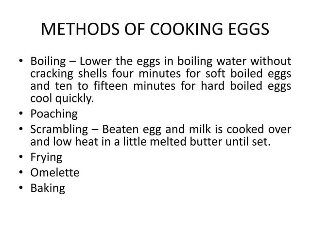 introduction of egg cookery and uses of egg in cookery | PPTX | Cooking ...