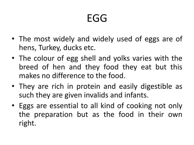introduction of egg cookery and uses of egg in cookery | PPTX | Cooking ...