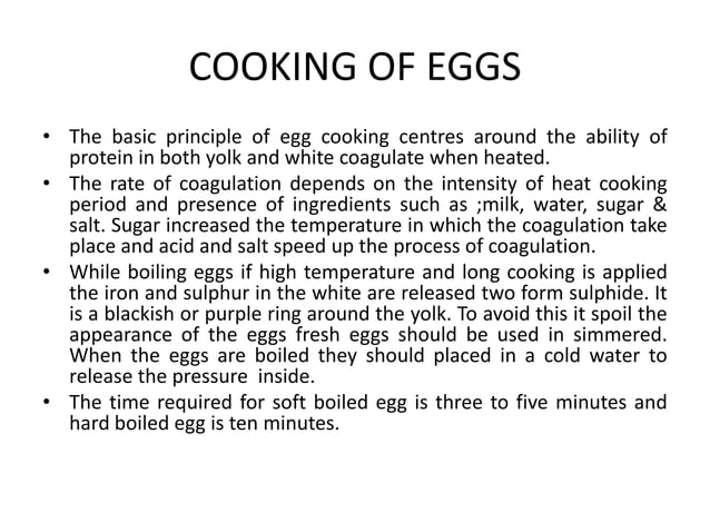 introduction of egg cookery and uses of egg in cookery | PPTX | Cooking ...